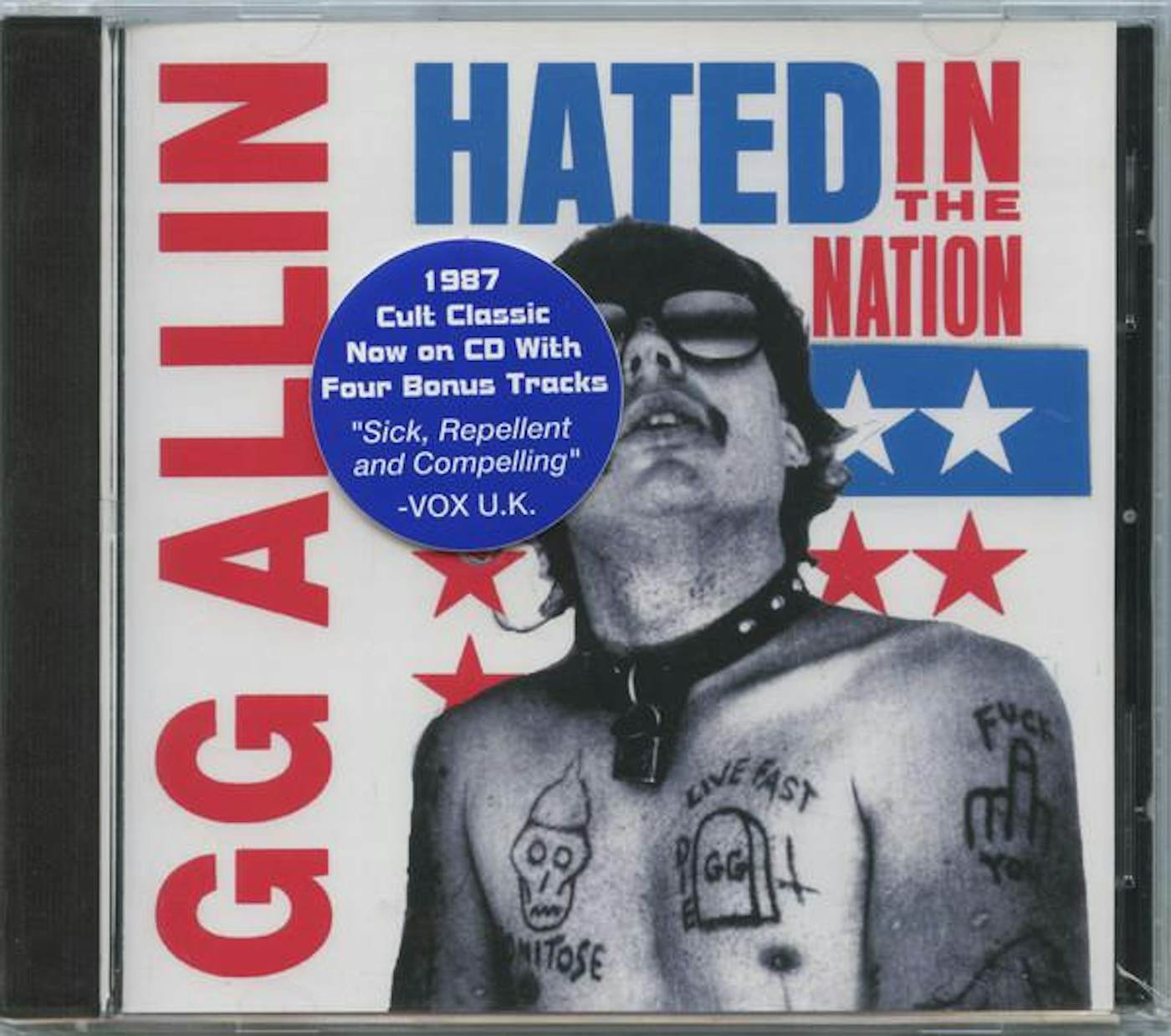 GG Allin HATED IN THE NATION CD