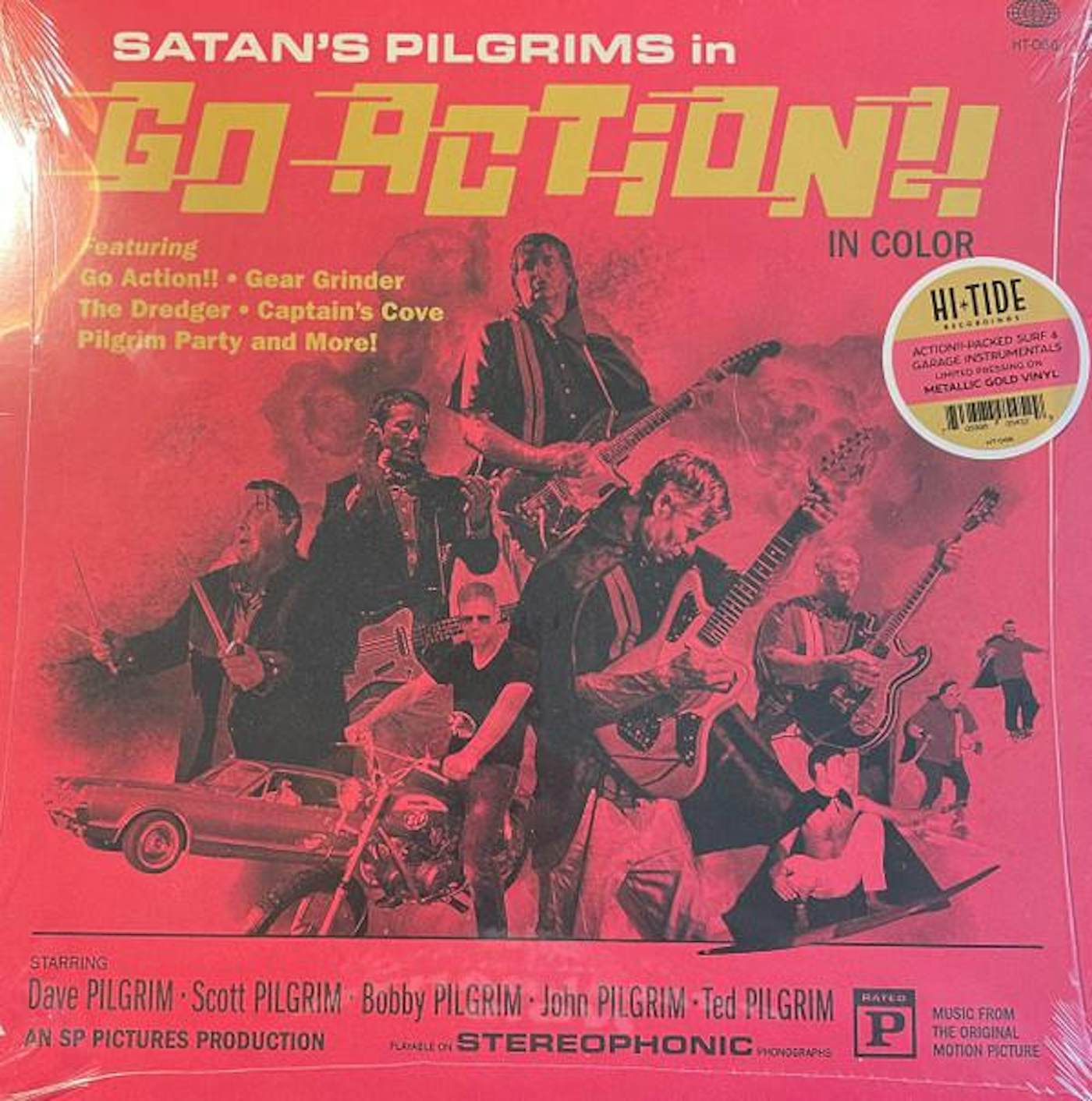 Satan's Pilgrims GO ACTION!! (METALLIC GOLD SWIRL VINYL) Vinyl Record