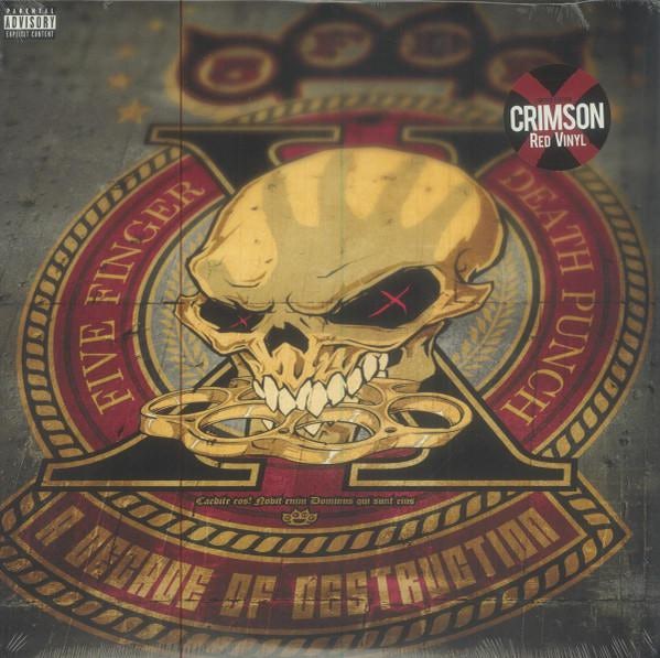 Five Finger Death Punch DECADE OF DESTRUCTION (CRIMSON RED VINYL) Vinyl ...