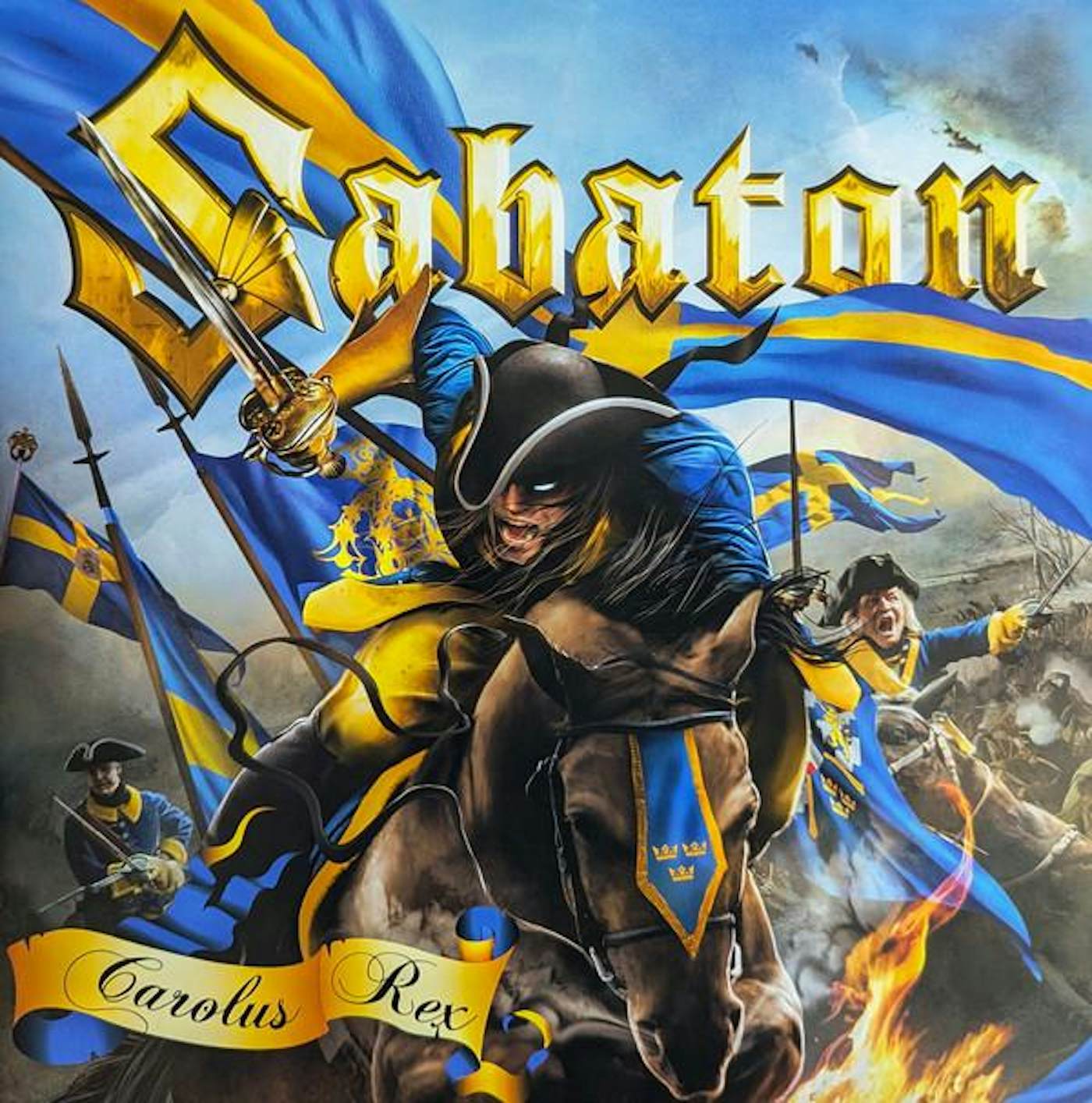Sabaton Carolus Rex (Blue Yellow Sunburst) Vinyl Record