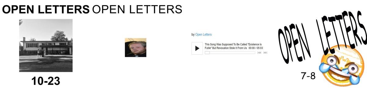 Open Letters Store: Official Merch & Vinyl