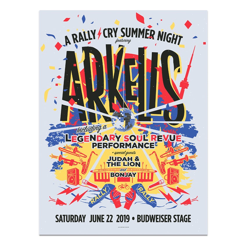 Arkells Toronto, ON Budweiser Stage Poster June 22, 2019