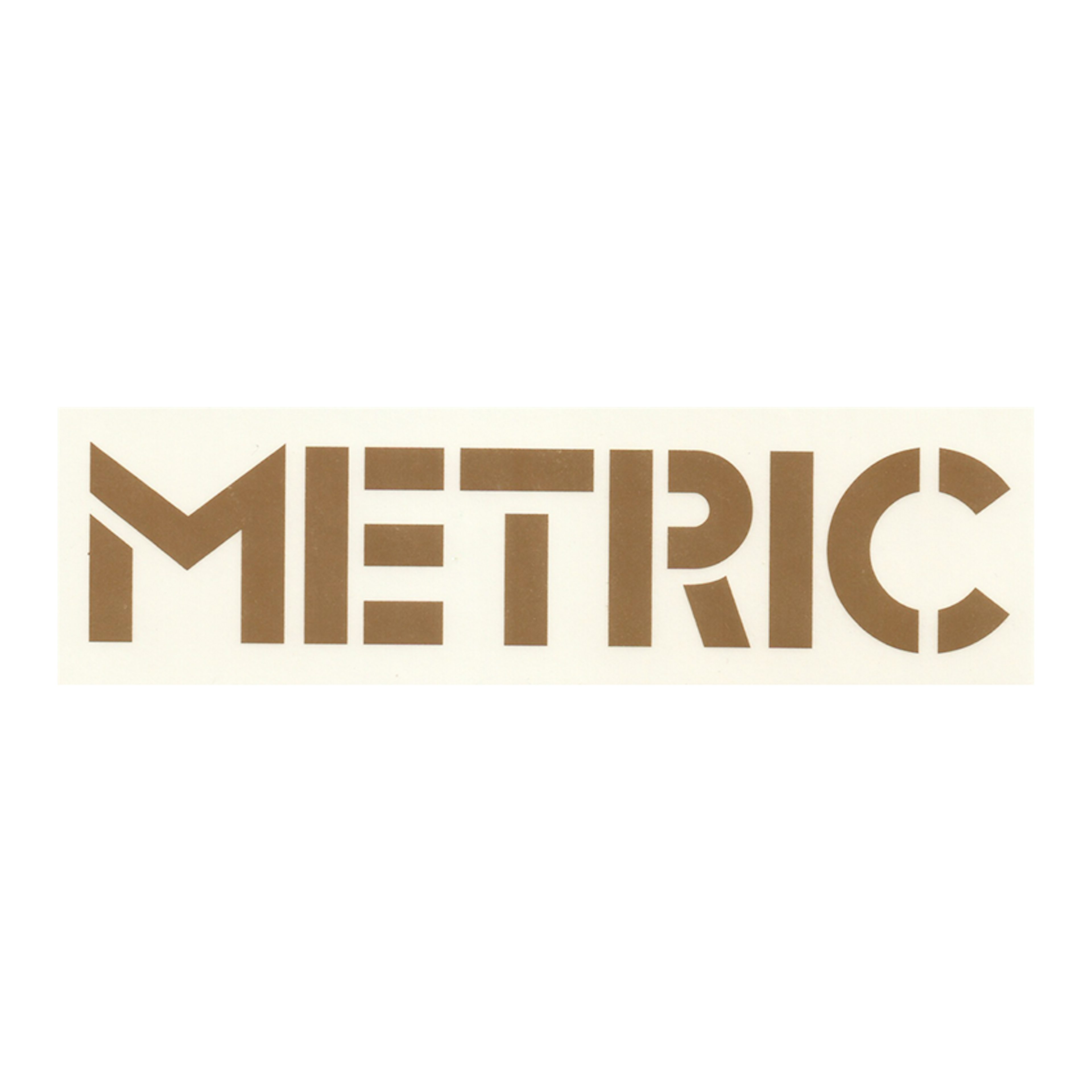 Metric Gold Vinyl Sticker