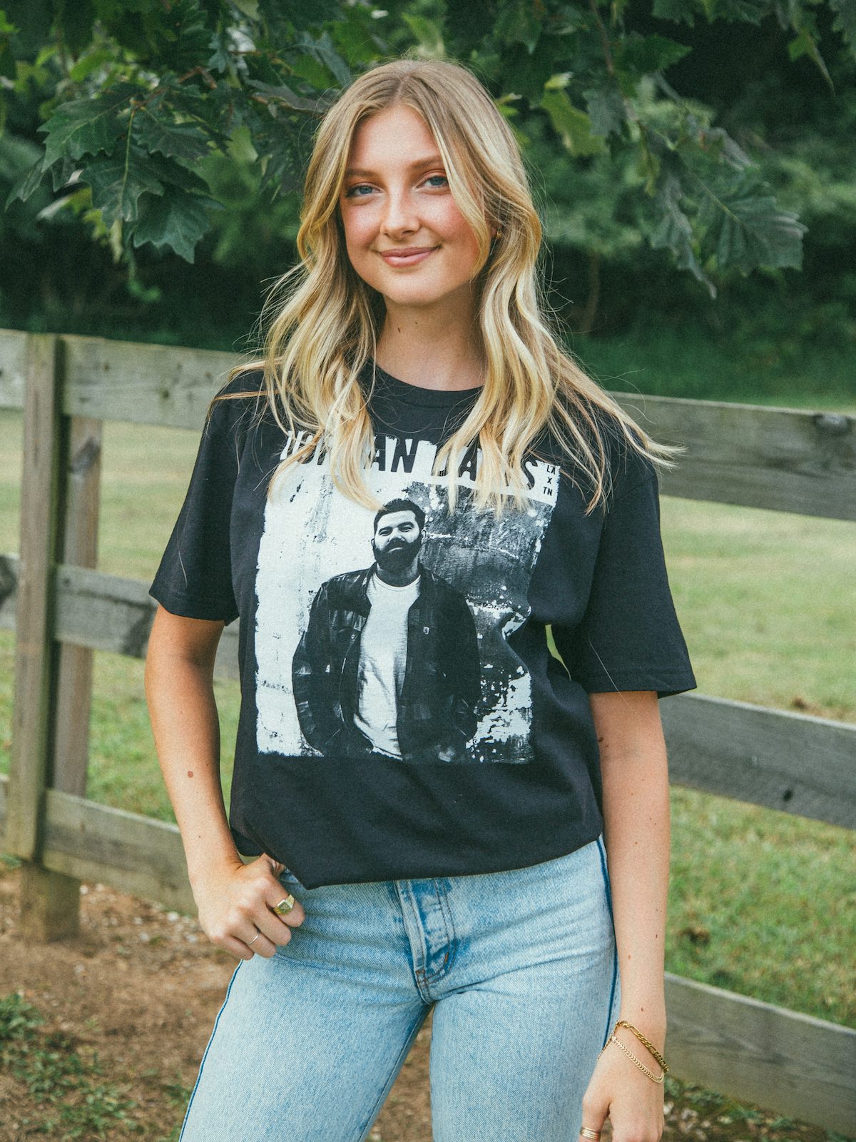 Jordan Davis '21 Black JD Face Tee