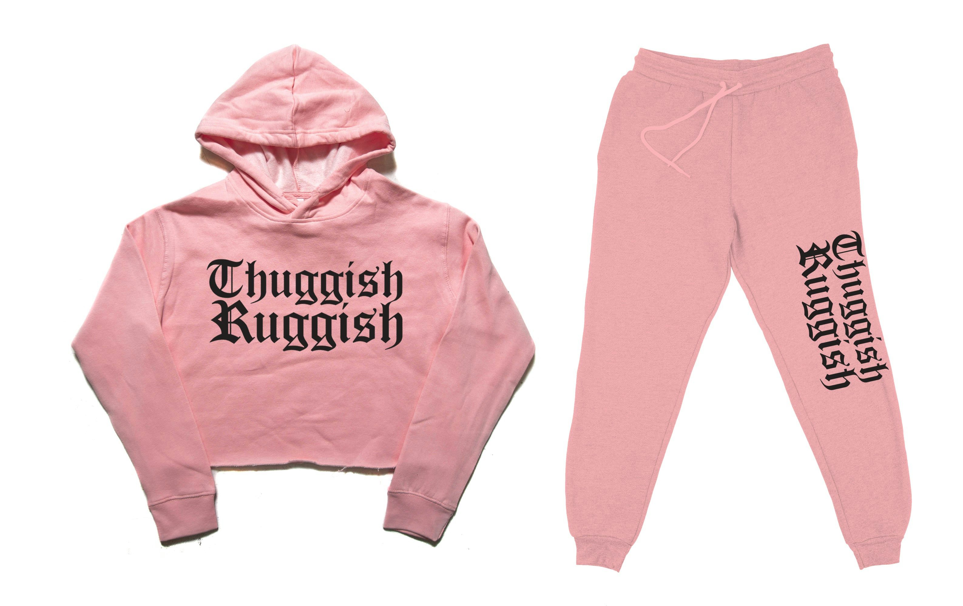 Bone Thugs-N-Harmony Thuggish Ruggish "Pink" Crop Top Sweat Suit