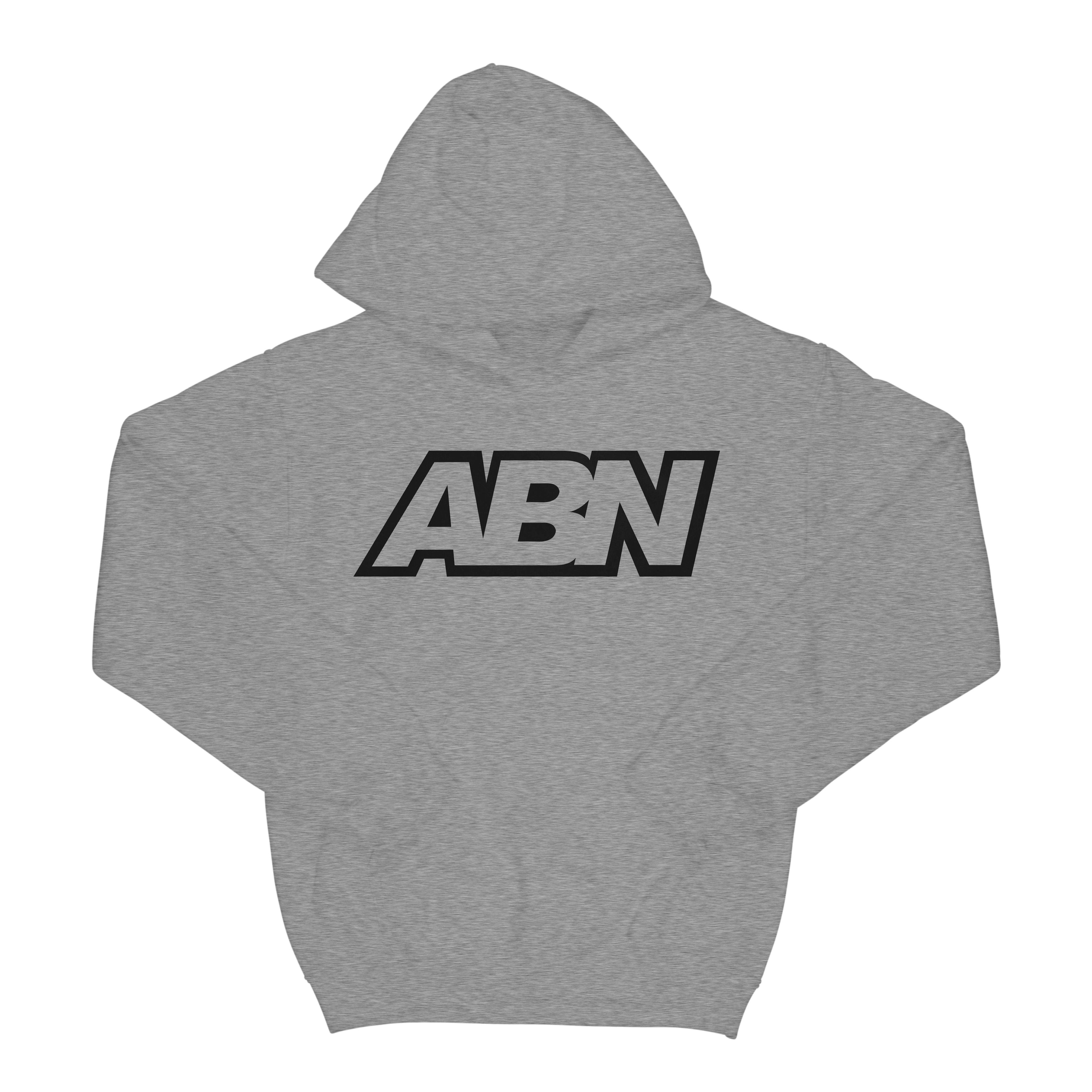 TraeMerch ABN Classic Logo "Black Logo" Heather Grey Hoodie