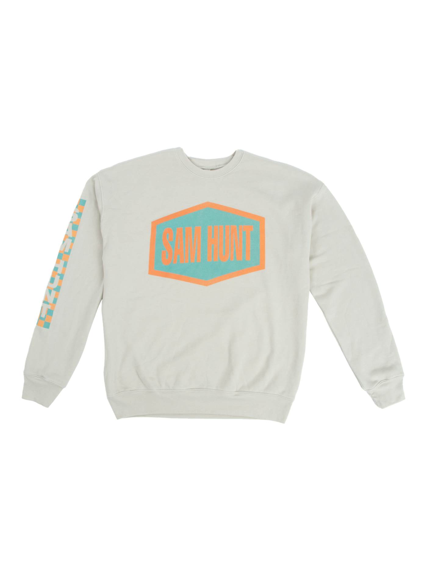 Sam Hunt Tan Checker Long Sleeve Crewneck