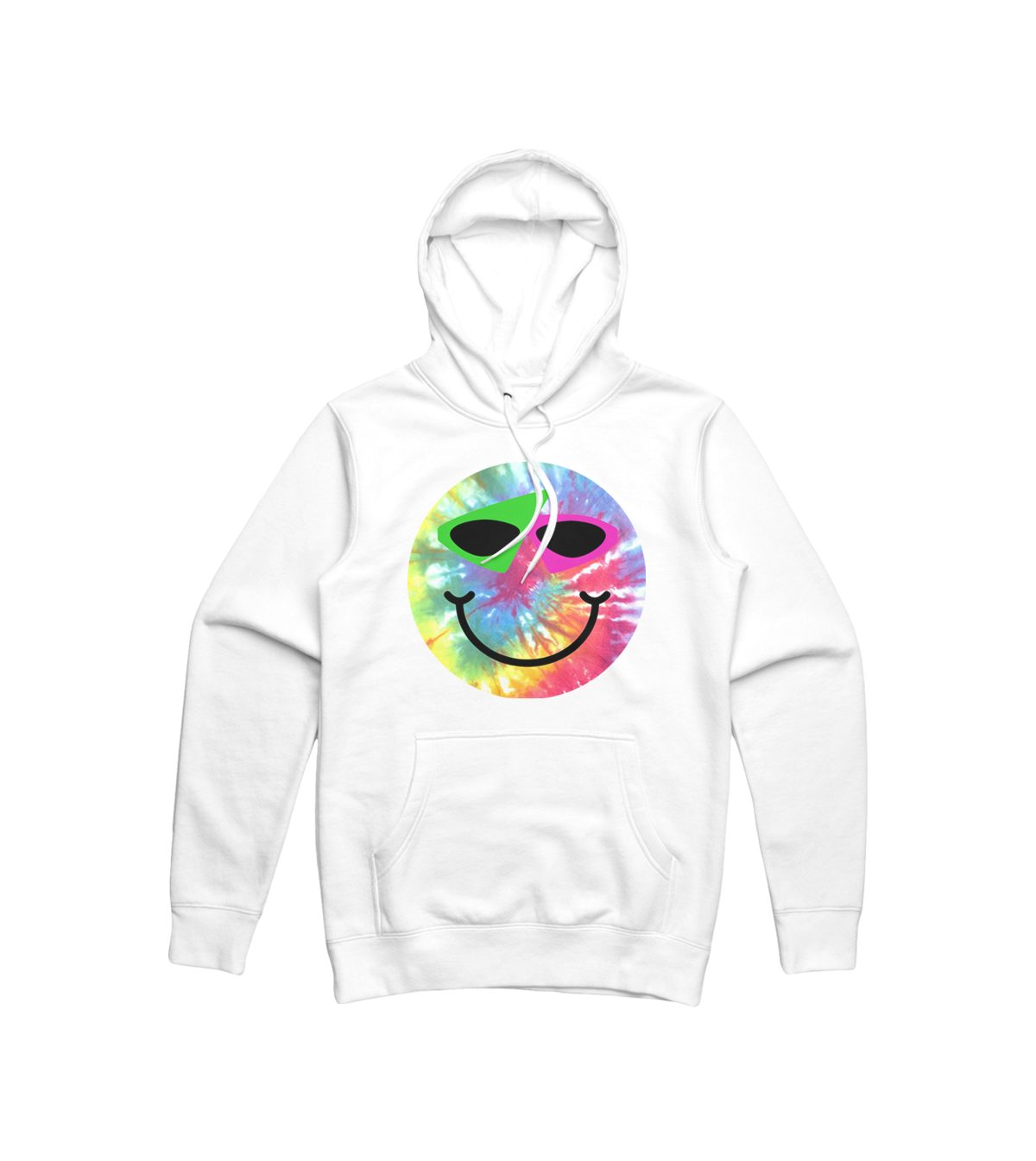 Roy Purdy Smiley Tie Dye White Hoodie