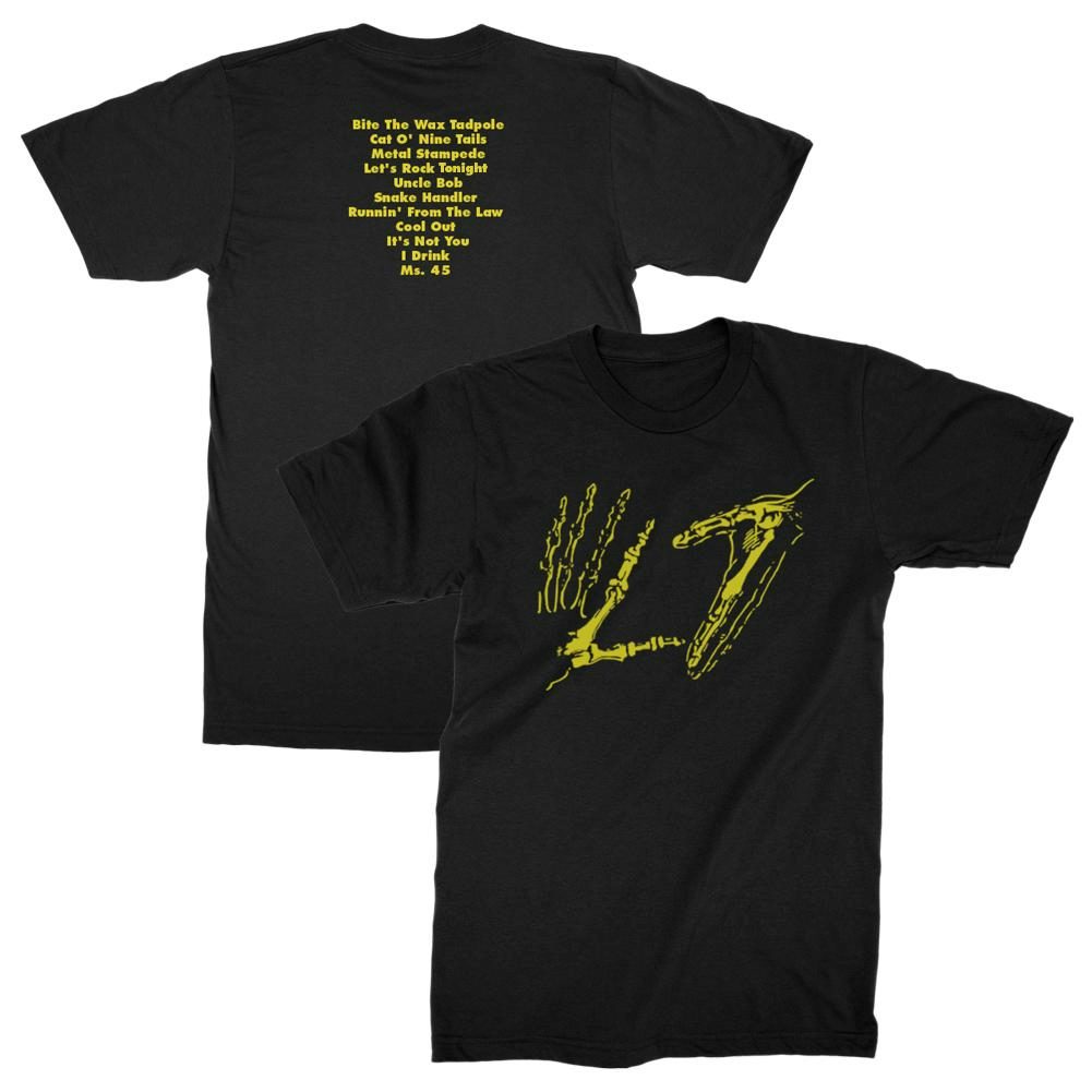 L7 Yellow Hands Song List Tee (Black)
