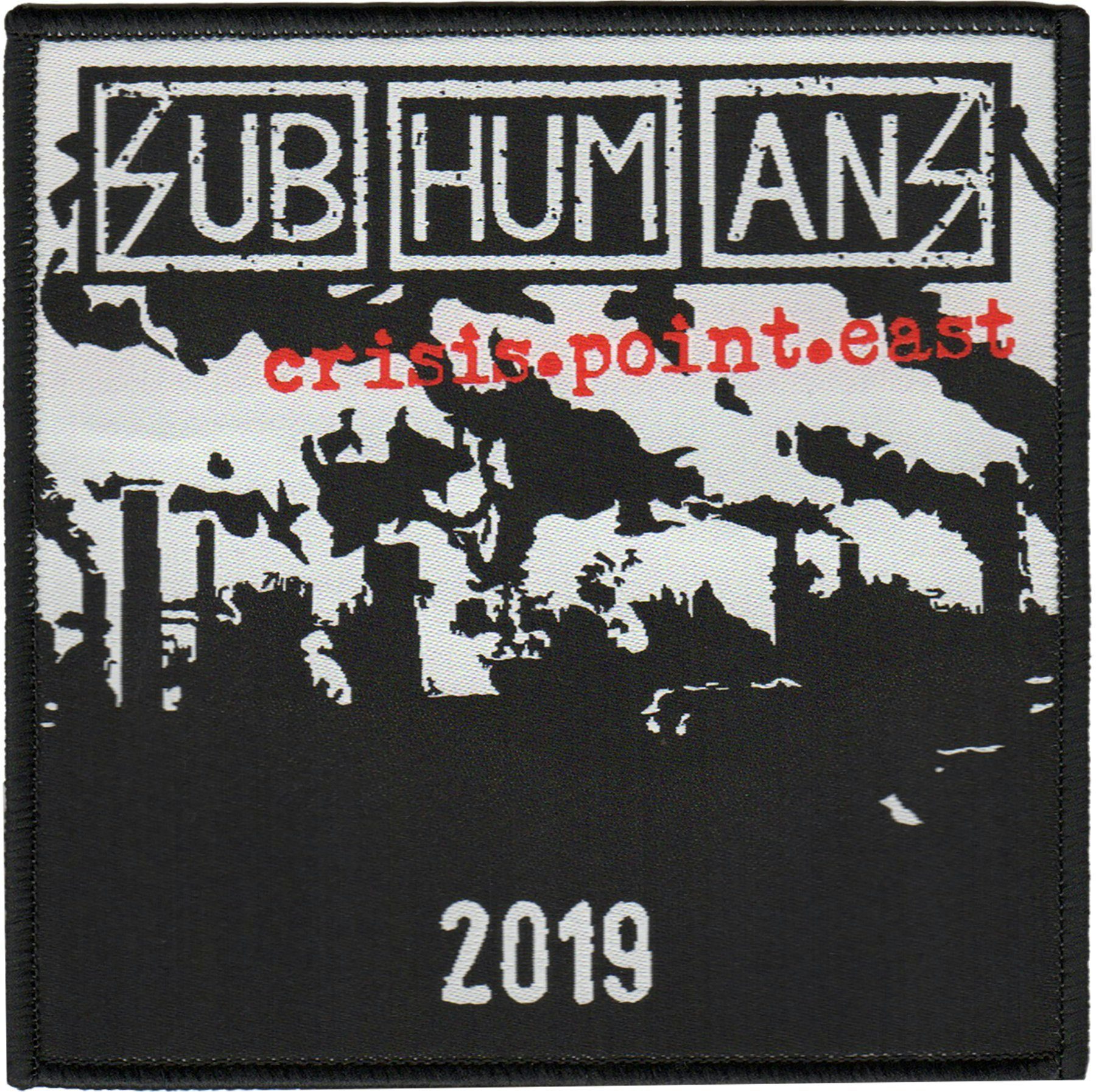 Subhumans - Crisis Point - Tour - East - Woven Patch - 4"x4"
