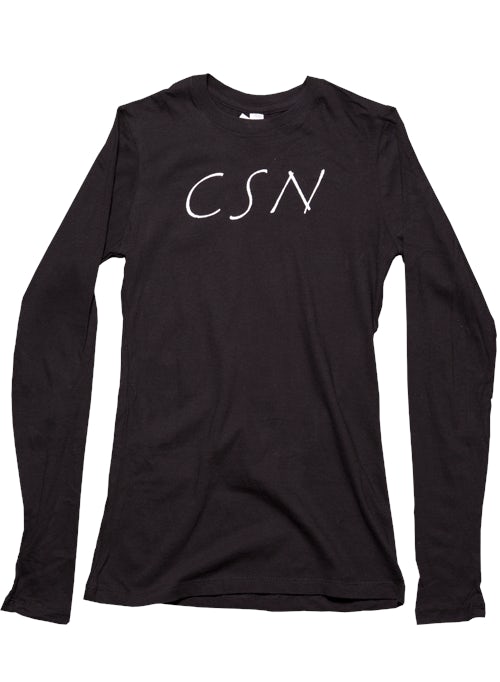 Crosby, Stills & Nash CSN "Initials" Womens Long Sleeve T-Shirt