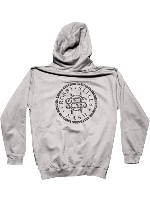 Crosby, Stills & Nash CSN "Song Titles/Logo" Zip Hoodie