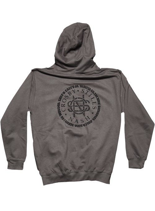 Crosby, Stills & Nash CSN "Song Titles Circle Logo" Zip Hoodie