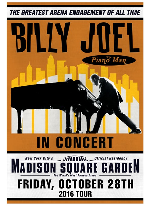Billy Joel Poster-10/28/16 MSG