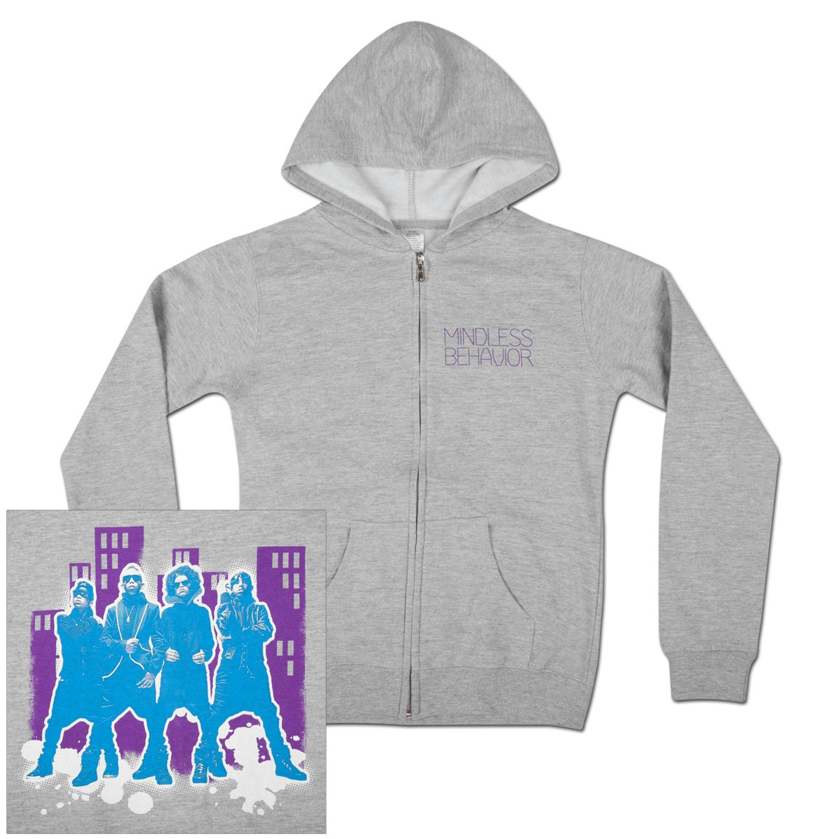 Mindless Behavior Girls Splotch Skyline Hoodie