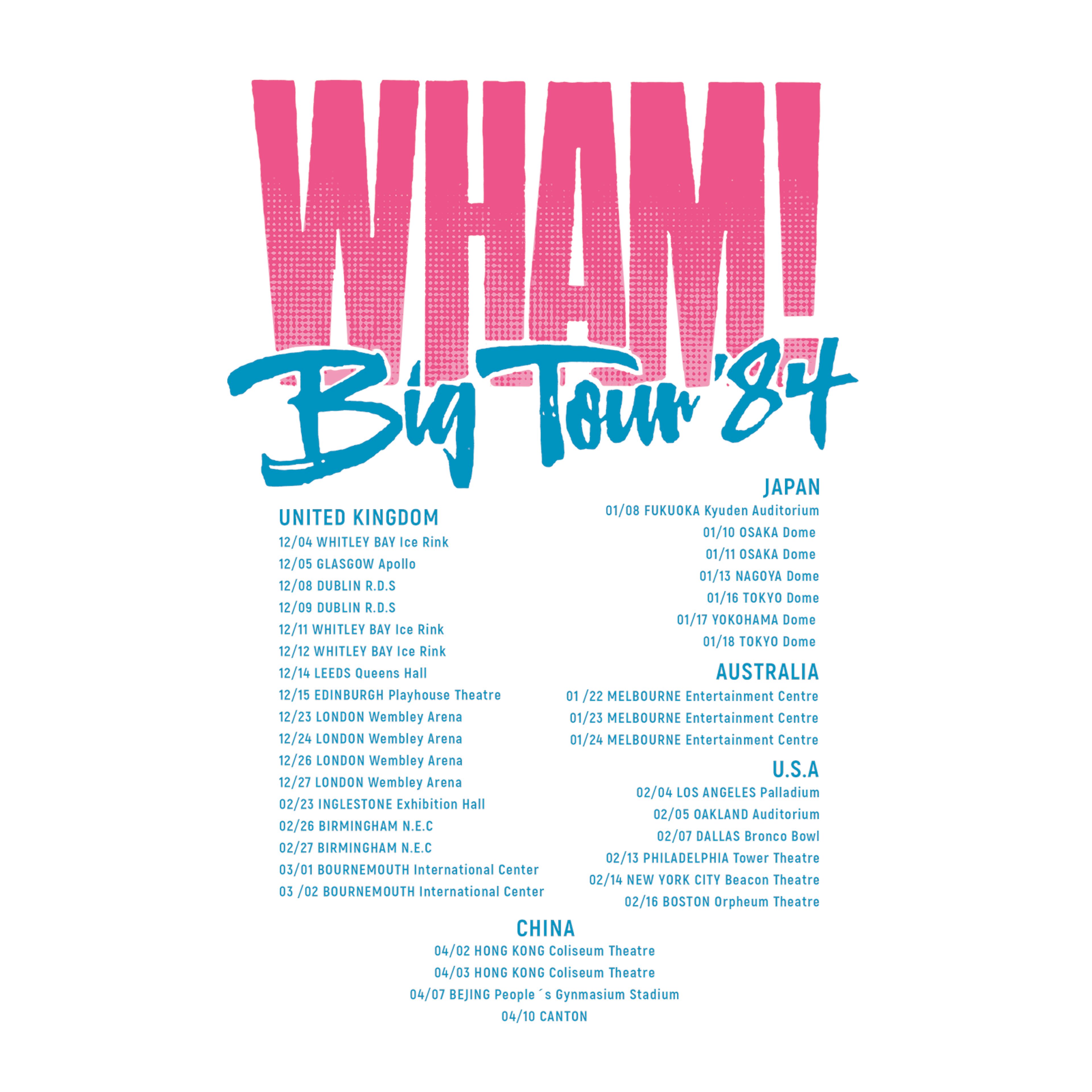 Wham! T-Shirt | Big Tour ’84 Shirt (Reissue)