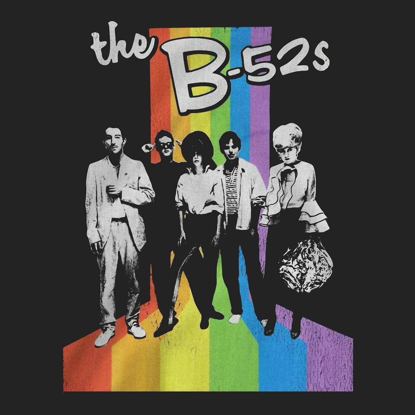 The B-52's T-Shirt | Retro Rainbow The B-52's Shirt