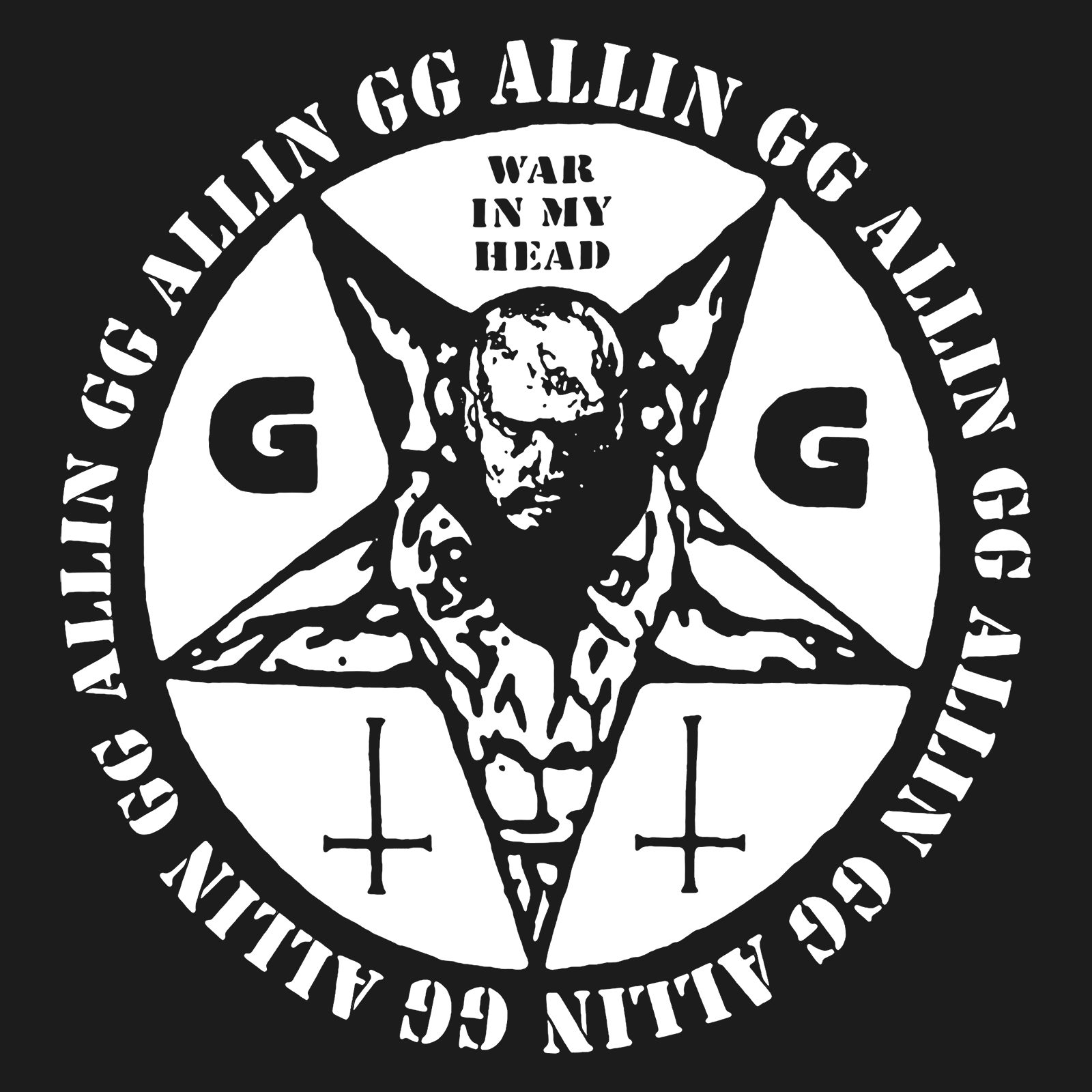 Gg Allin War In My Head Pentagram Shirt