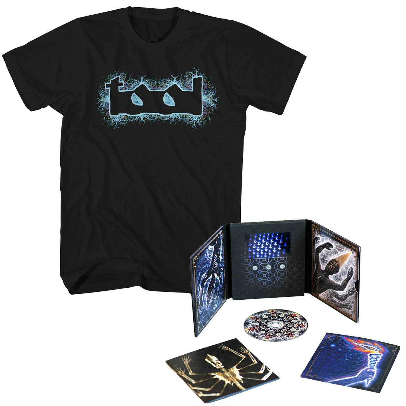 TOOL Bundle | Fear Inoculum Deluxe Edition CD & Nerve Endings T-Shirt