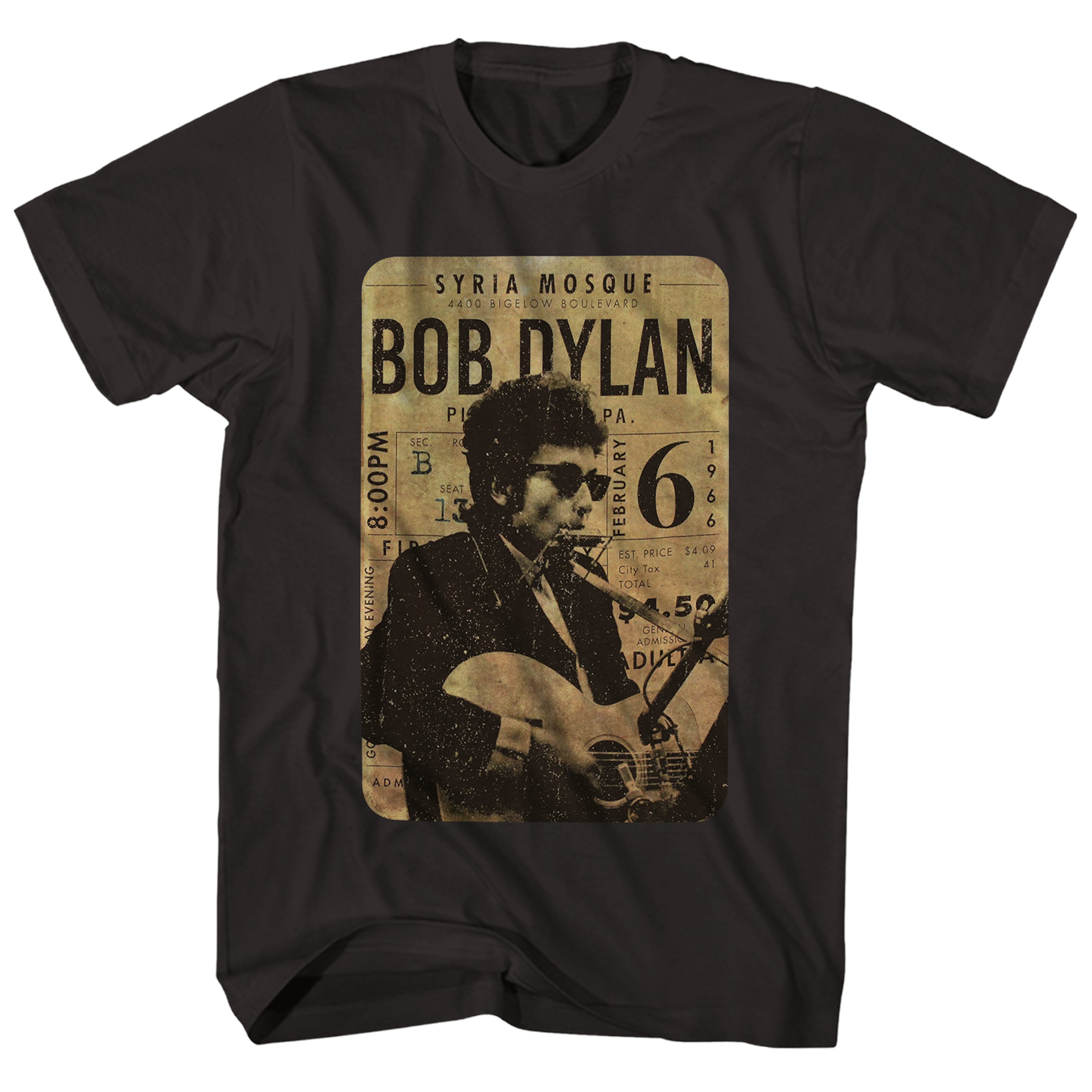 Bob Dylan T-Shirt | Dylan Concert Ticket Fitted Shirt