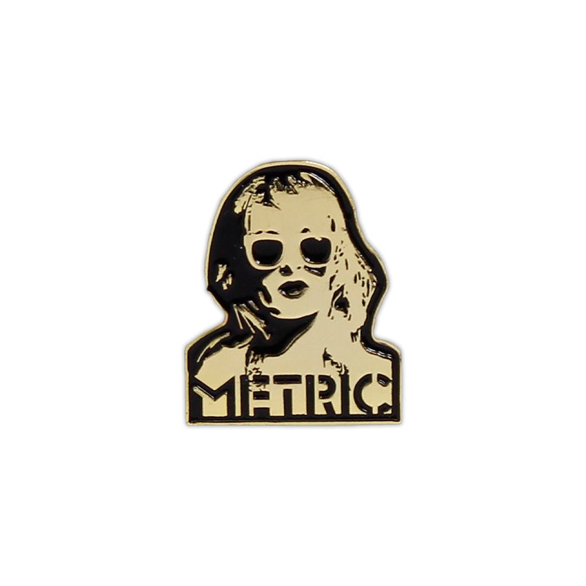 Metric Emily Face Lapel Pin