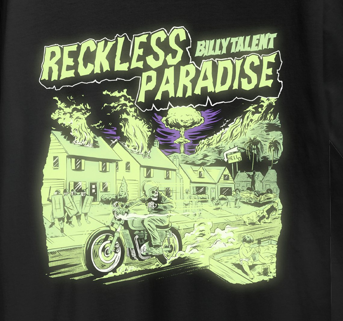 Billy Talent Glow-In-The-Dark Reckless Paradise T-Shirt