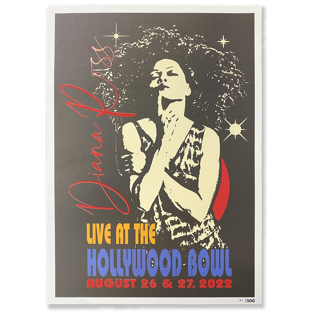 Diana Ross "Sparkles" HOLLYWOOD Bowl Event Limited Edition Poster