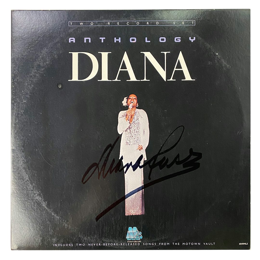 Diana Ross AUTOGRAPHED LIMITED "Diana Ross Anthology" 2-Record Vinyl LP