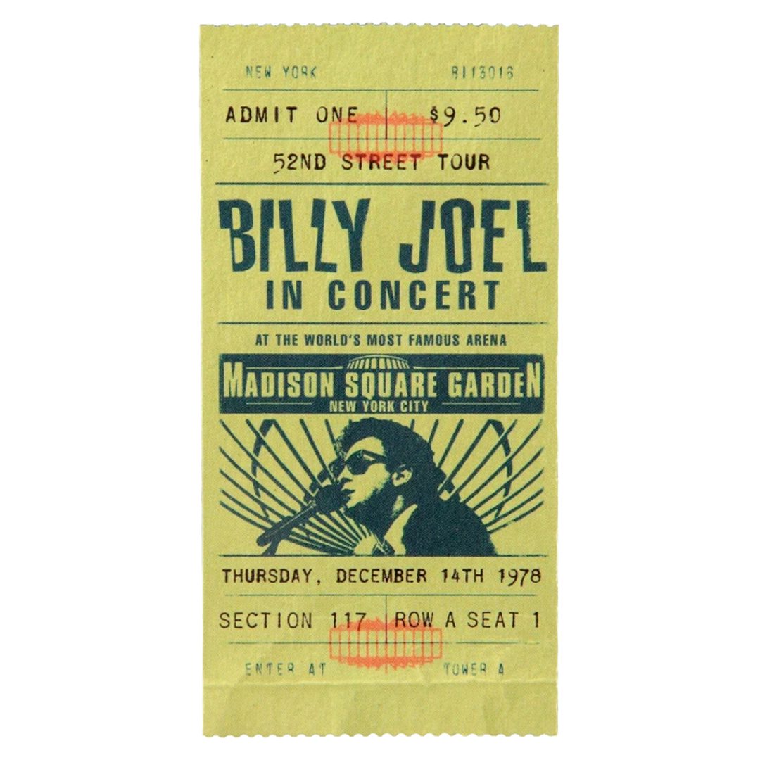 Billy Joel Magnet, 1978 MSG Ticket