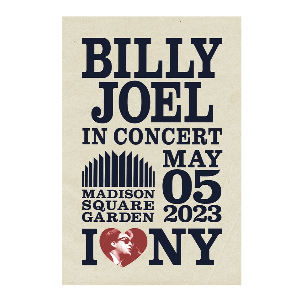 Billy Joel "5-5-23 New York, NY MSG Event" Poster
