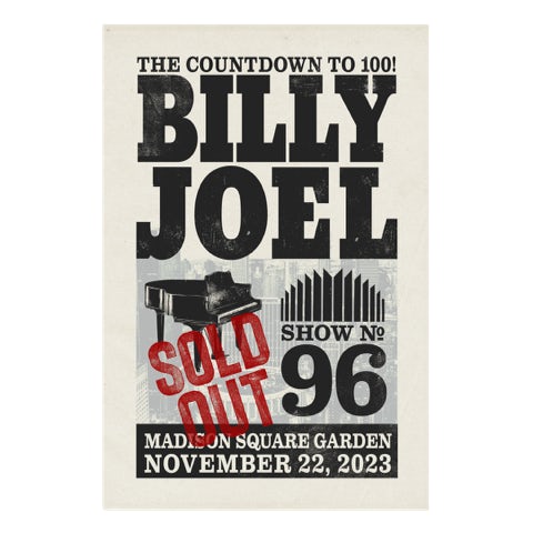 Billy Joel "11-22-23 New York, NY MSG Event" Poster