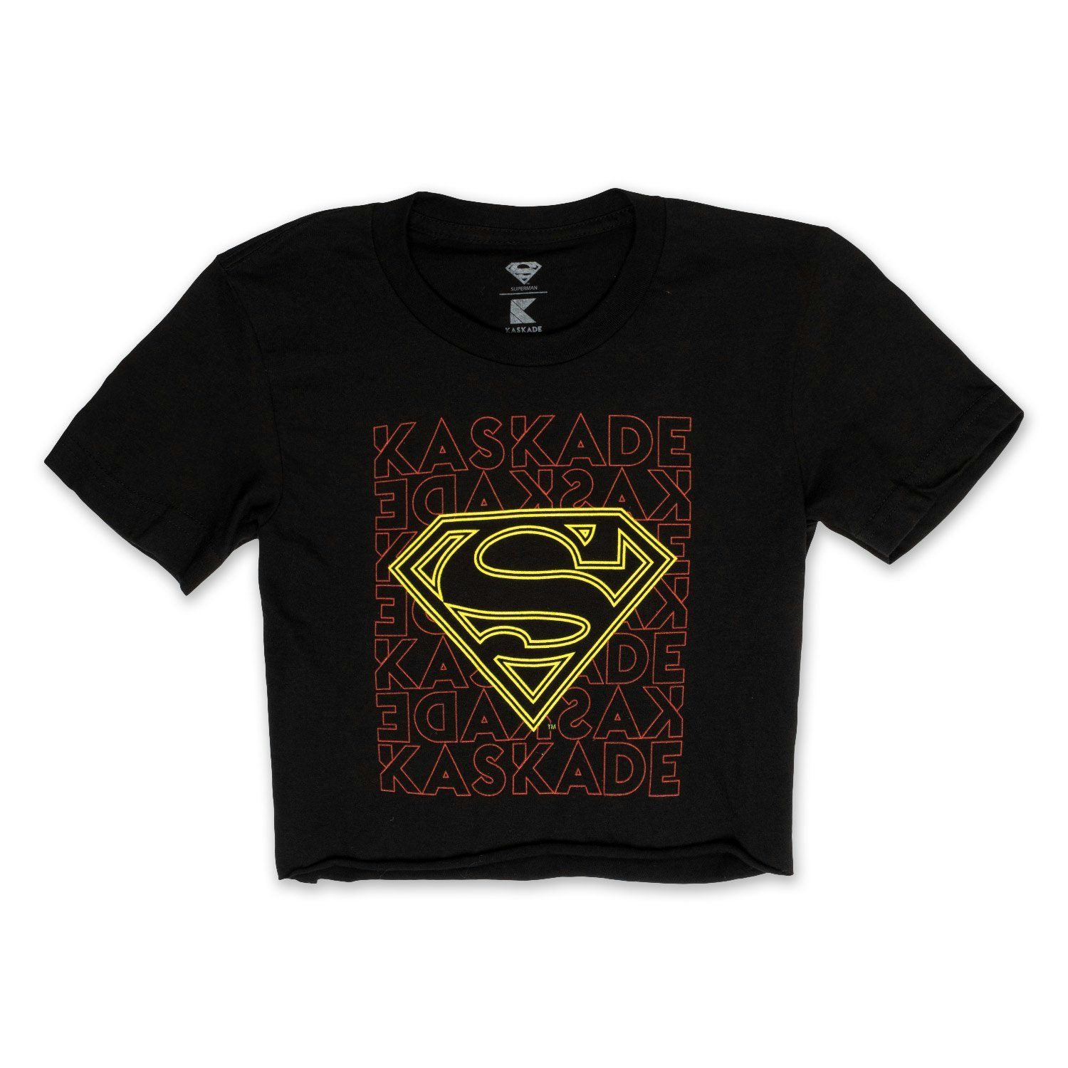 Kaskade x Superman Stacked Crop Tee