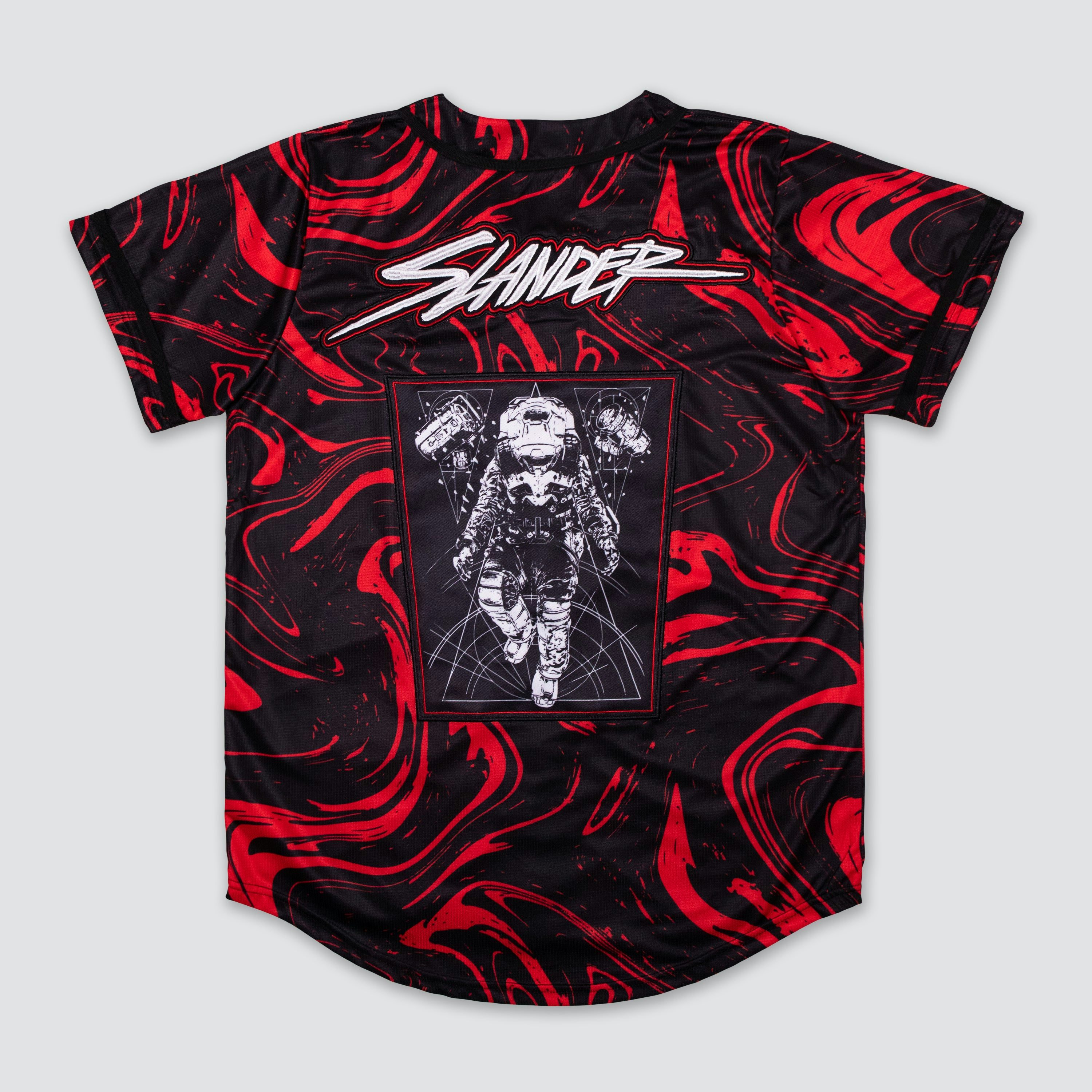 SLANDER SPACEMAN JERSEY - RED/BLACK MARBLE