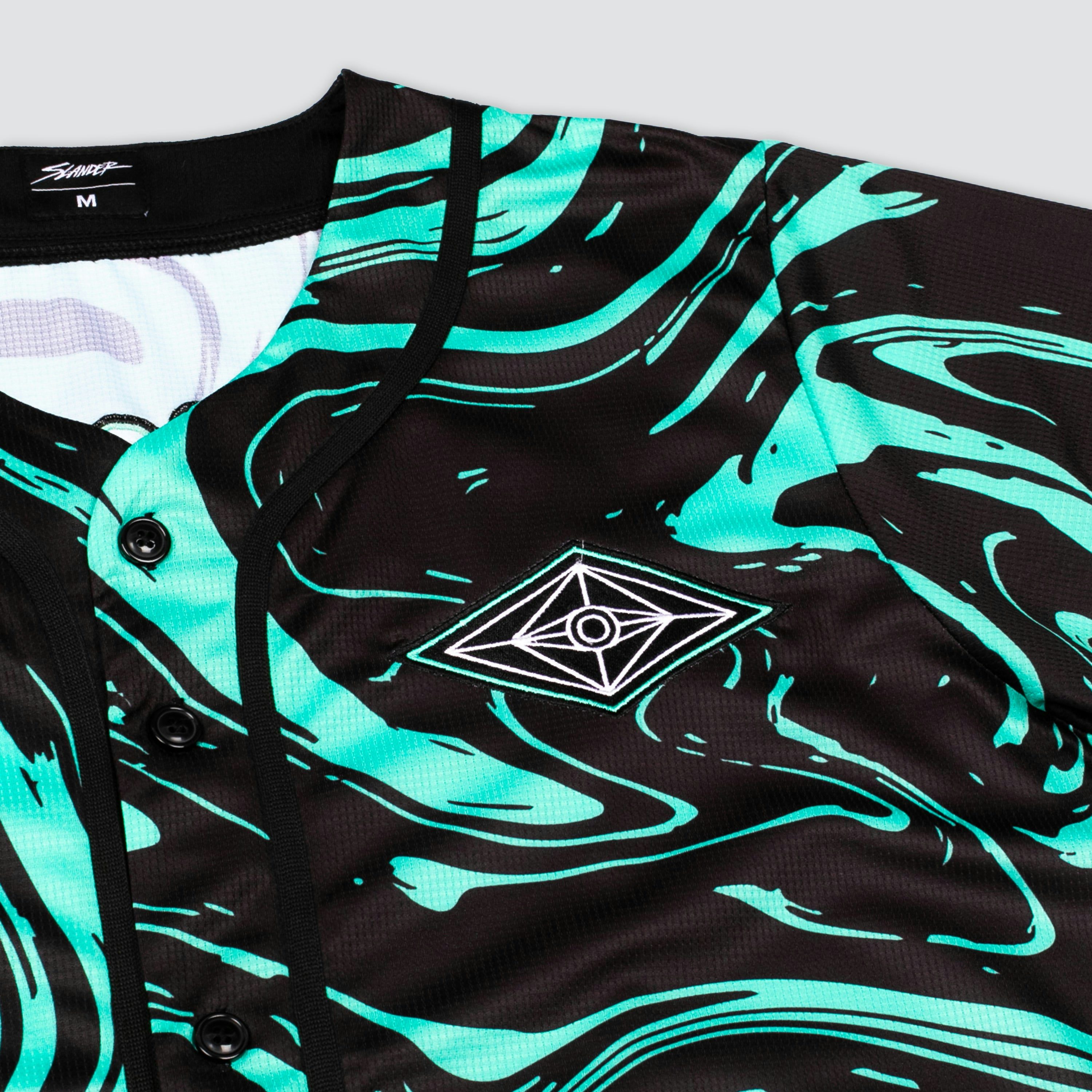 SLANDER SPACEMAN JERSEY - TEAL/BLACK MARBLE
