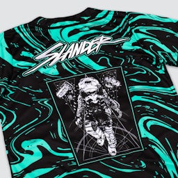 SLANDER SPACEMAN JERSEY - TEAL/BLACK MARBLE