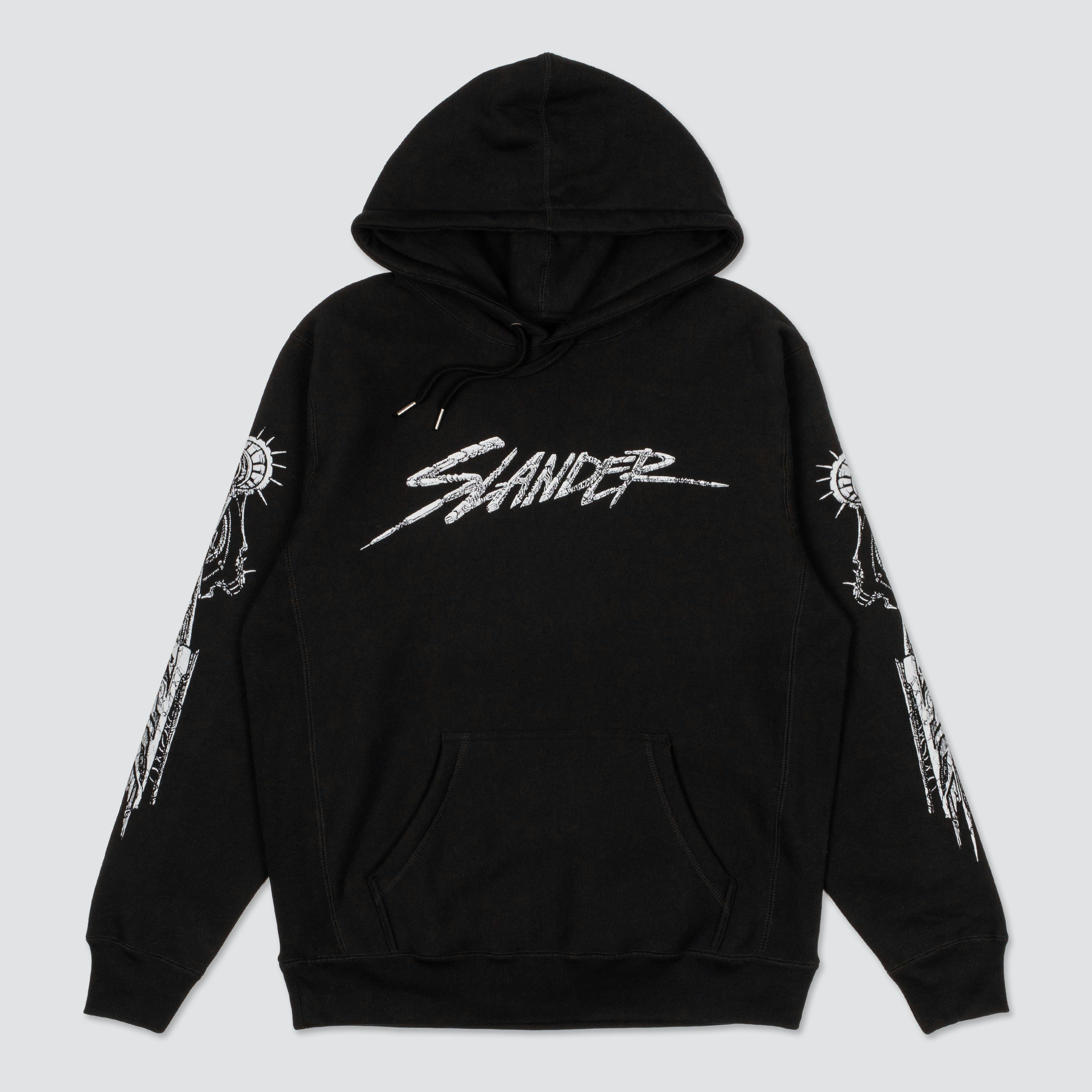 SLANDER Black Mechanical Hoodie (Heavyweight)