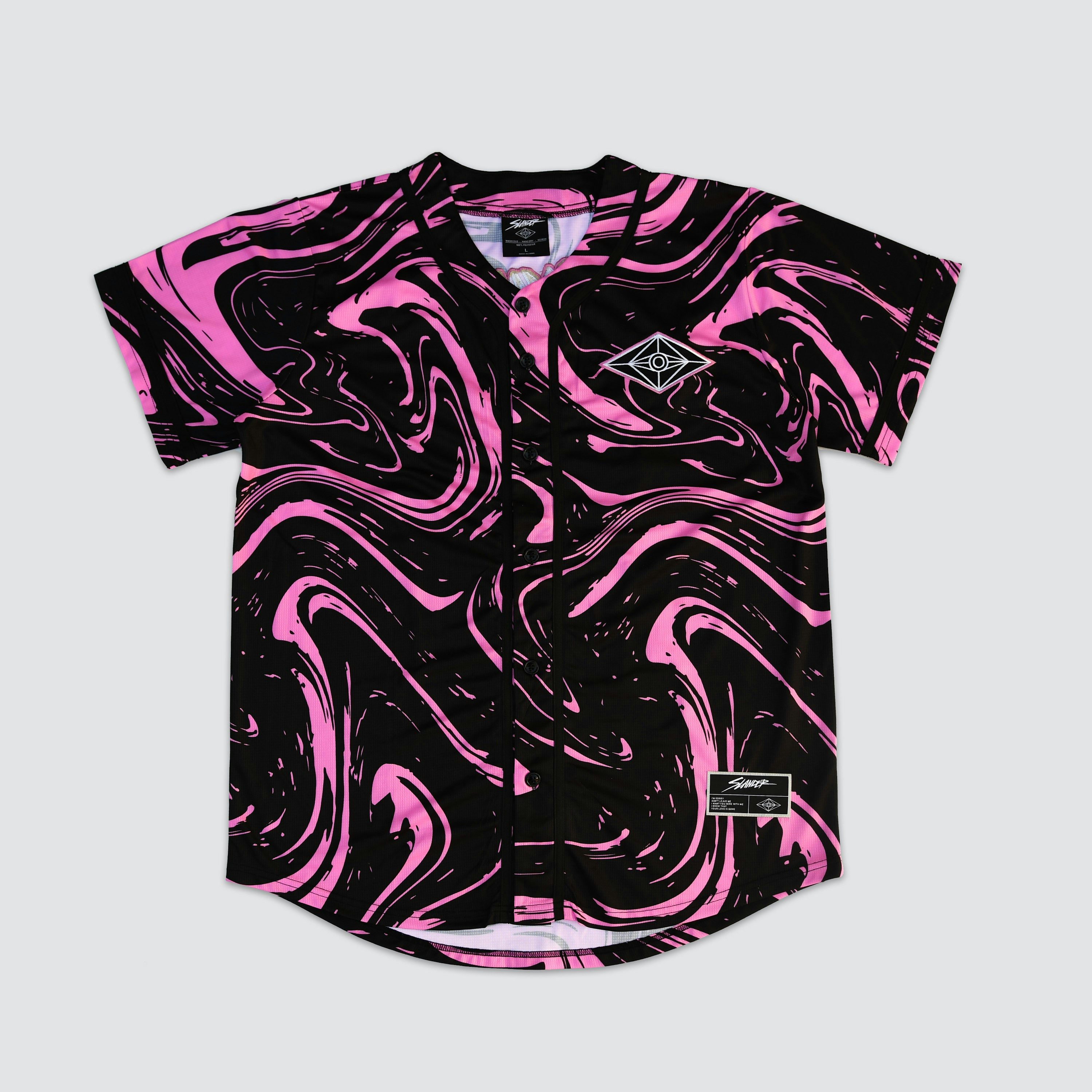 SLANDER SPACEMAN JERSEY - PINK/BLACK MARBLE