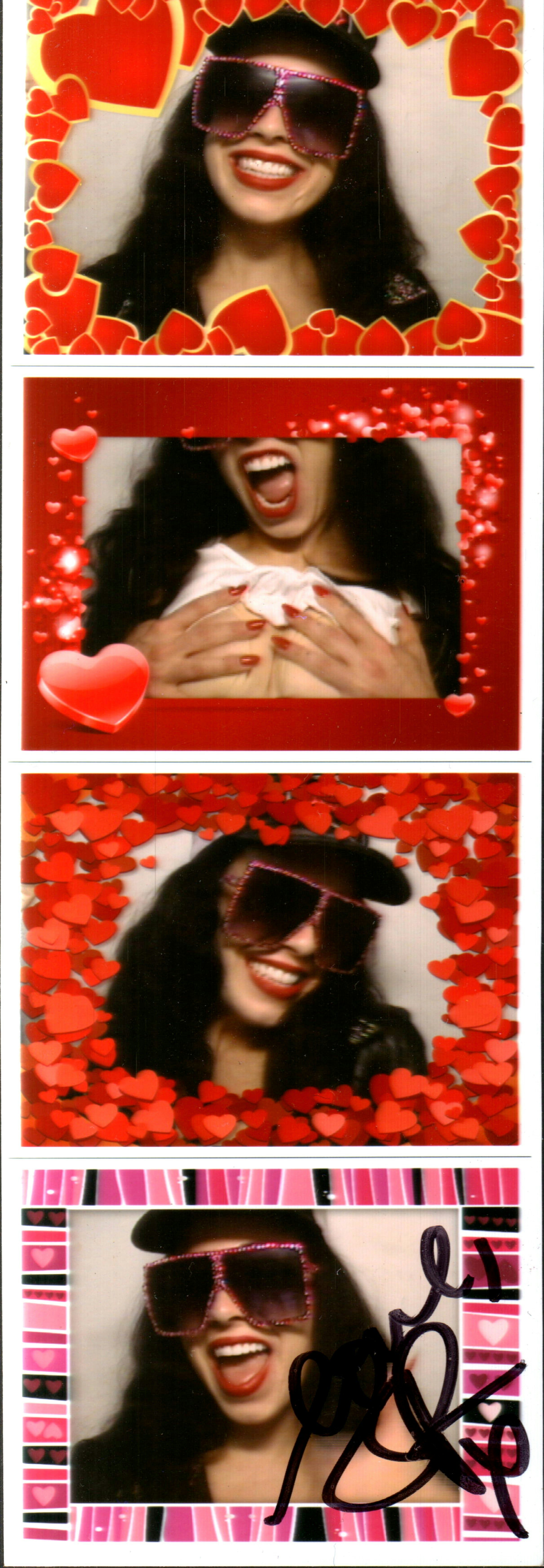 Sizzy Rocket Signed Photo Booth Strips