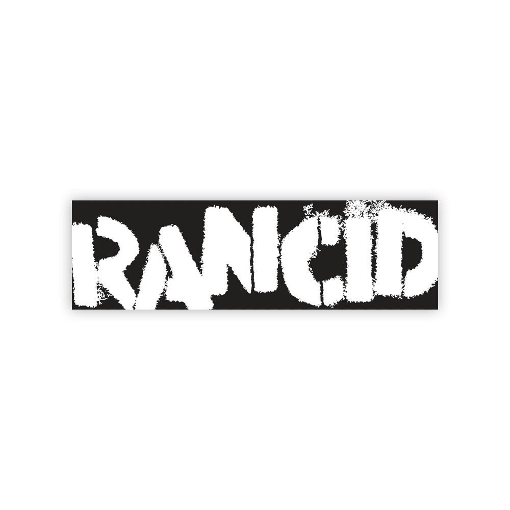 Rancid Logo Bumper Sticker (Black/White)