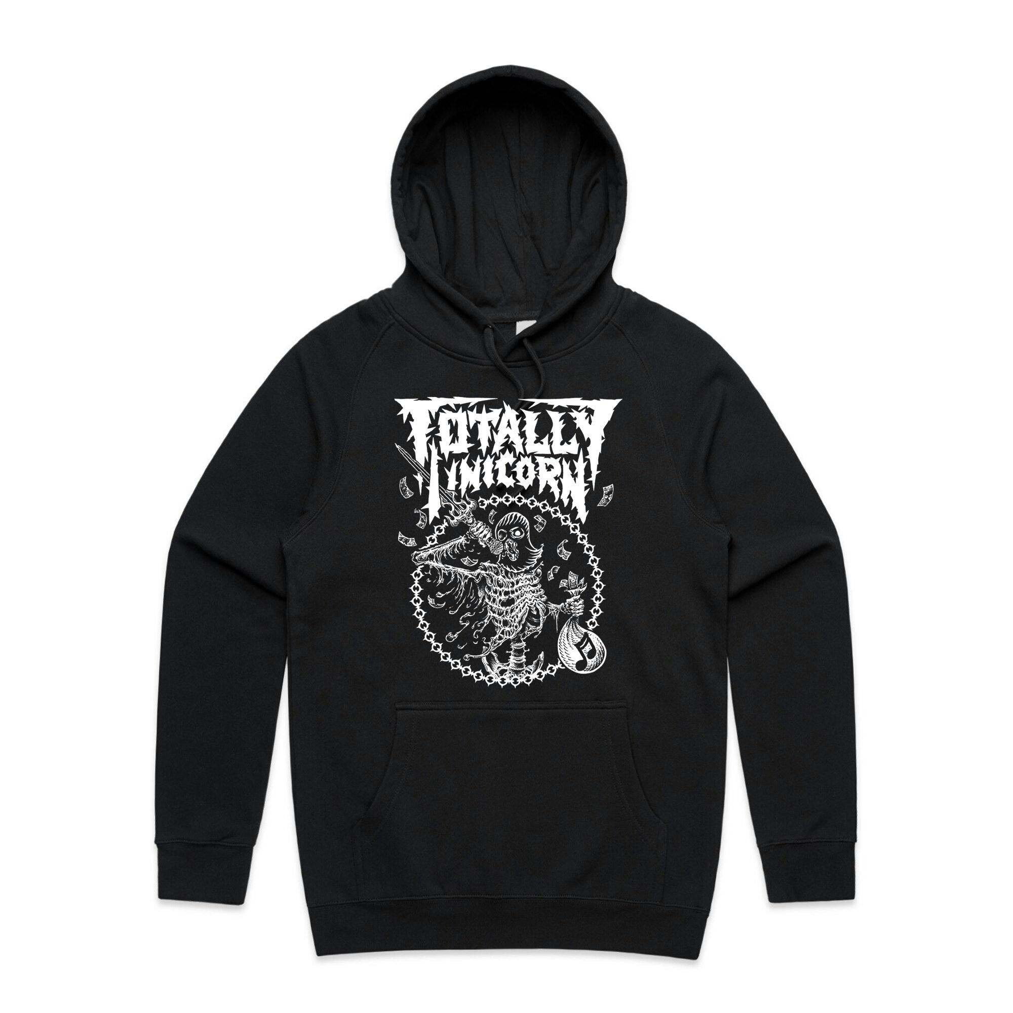 Totally Unicorn Skele Singer Hoodie (Black)