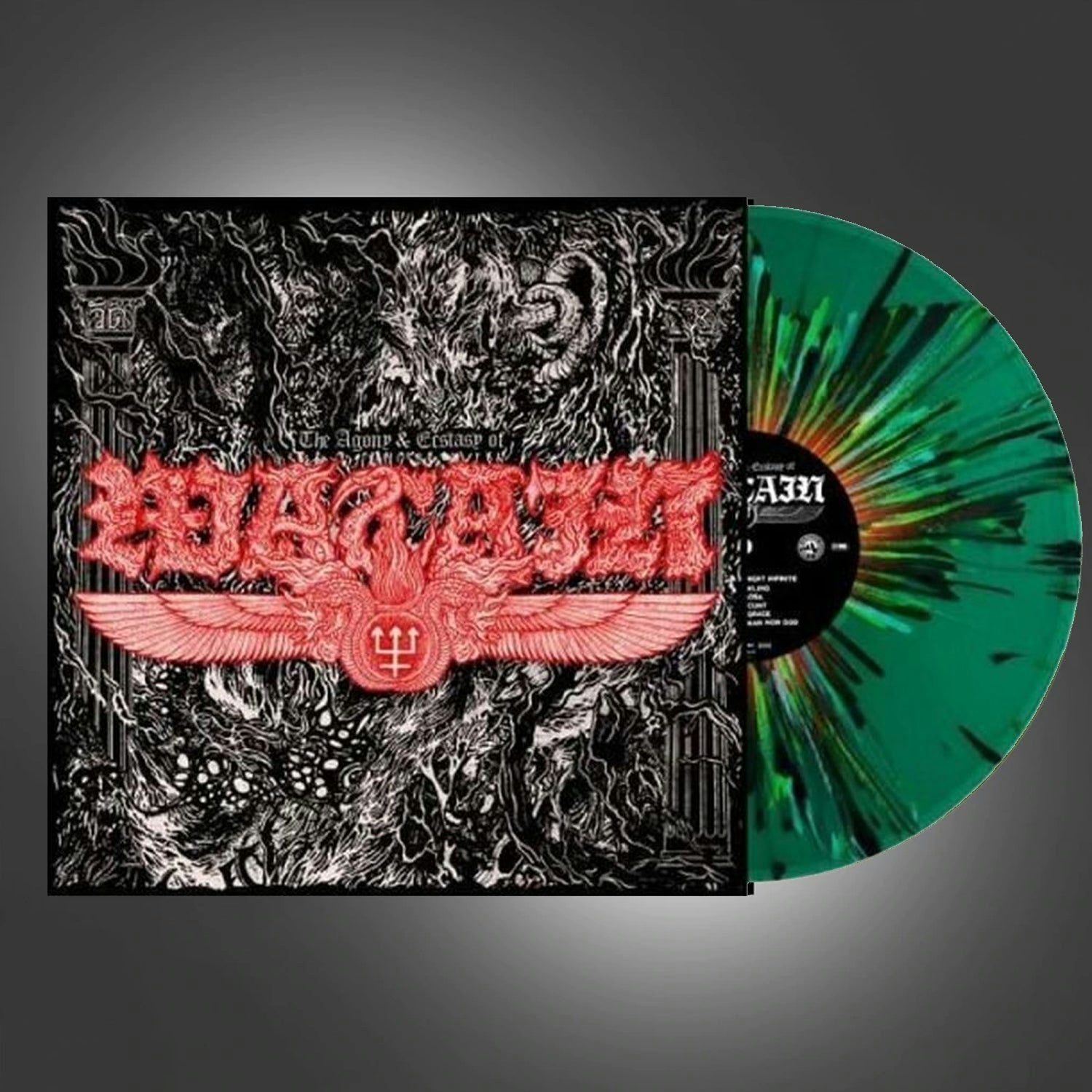 Watain The Agony & Ecstasy LP (Green w/ Rainbow Splatter) (Vinyl)
