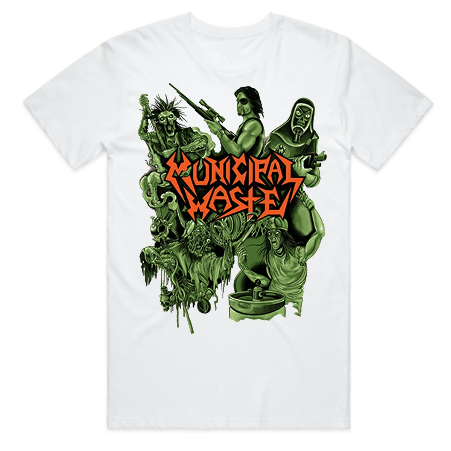 Municipal Waste Collage T-Shirt (White)