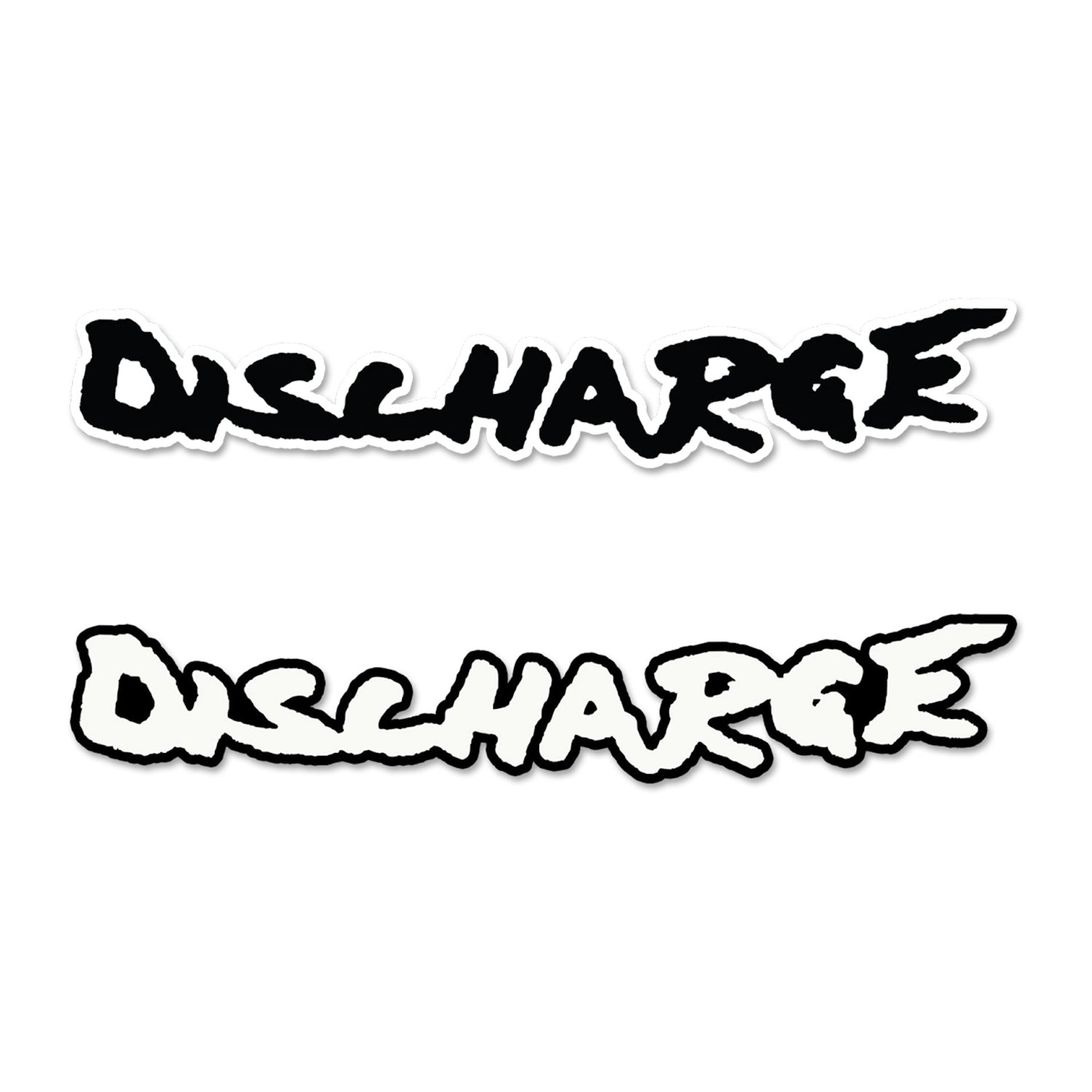 Discharge Logo Die Cut Sticker