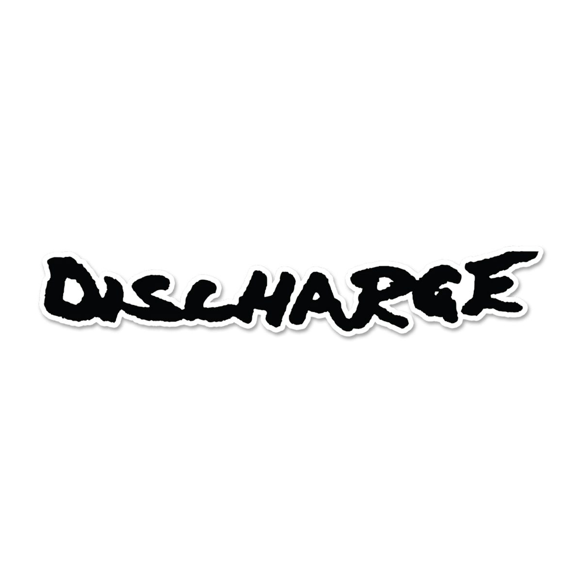 Discharge Logo Die Cut Sticker