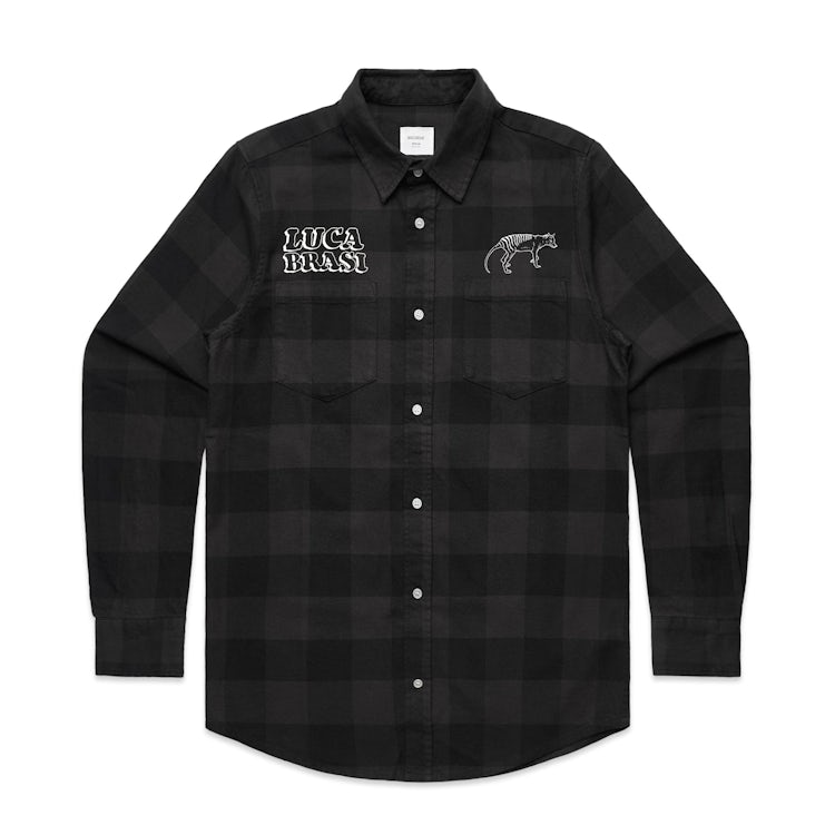 Luca Brasi Tassie Tiger Flannel Shirt (Black/Grey)