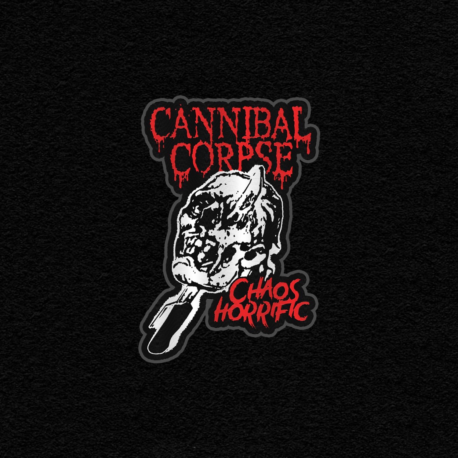 Cannibal Corpse Chaos Horrific Skull Die-Cut Patch