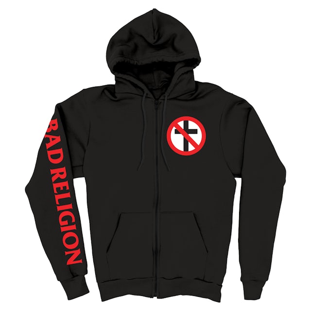 Bad Religion Crossbuster Zip Up Hoodie (Black)