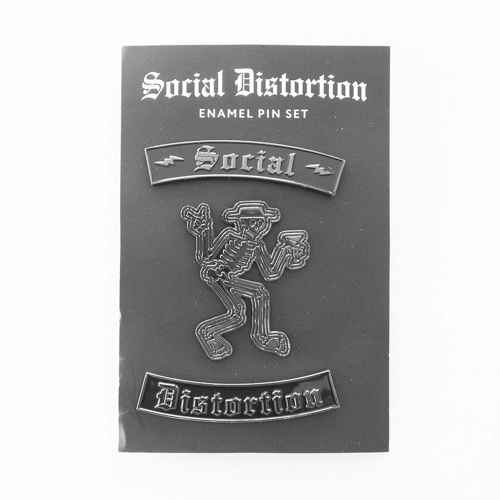 Social Distortion Skelly 3 Enamel Pin Set