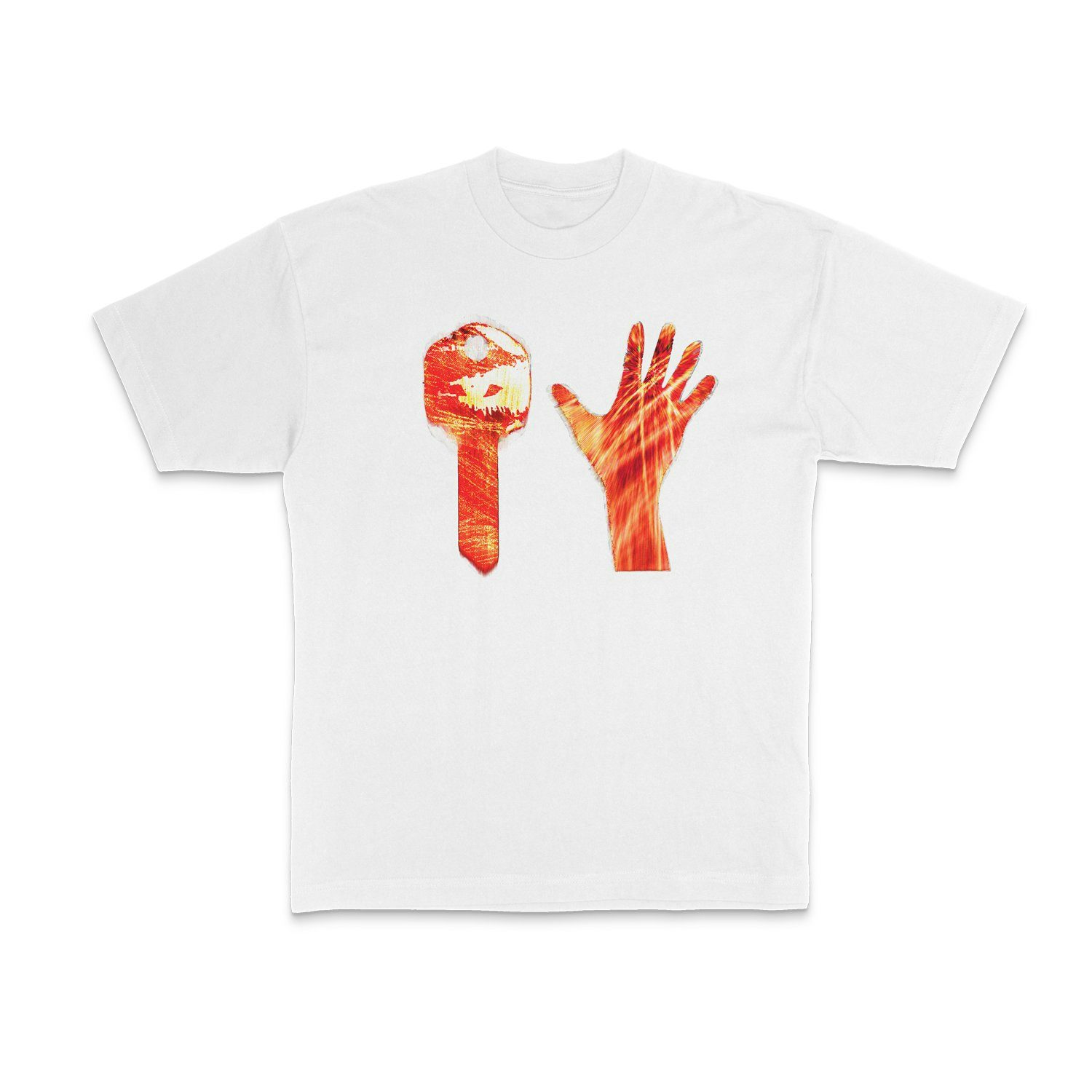 Flawless Lucki Red Key White Tee (designed by Lonewolf)