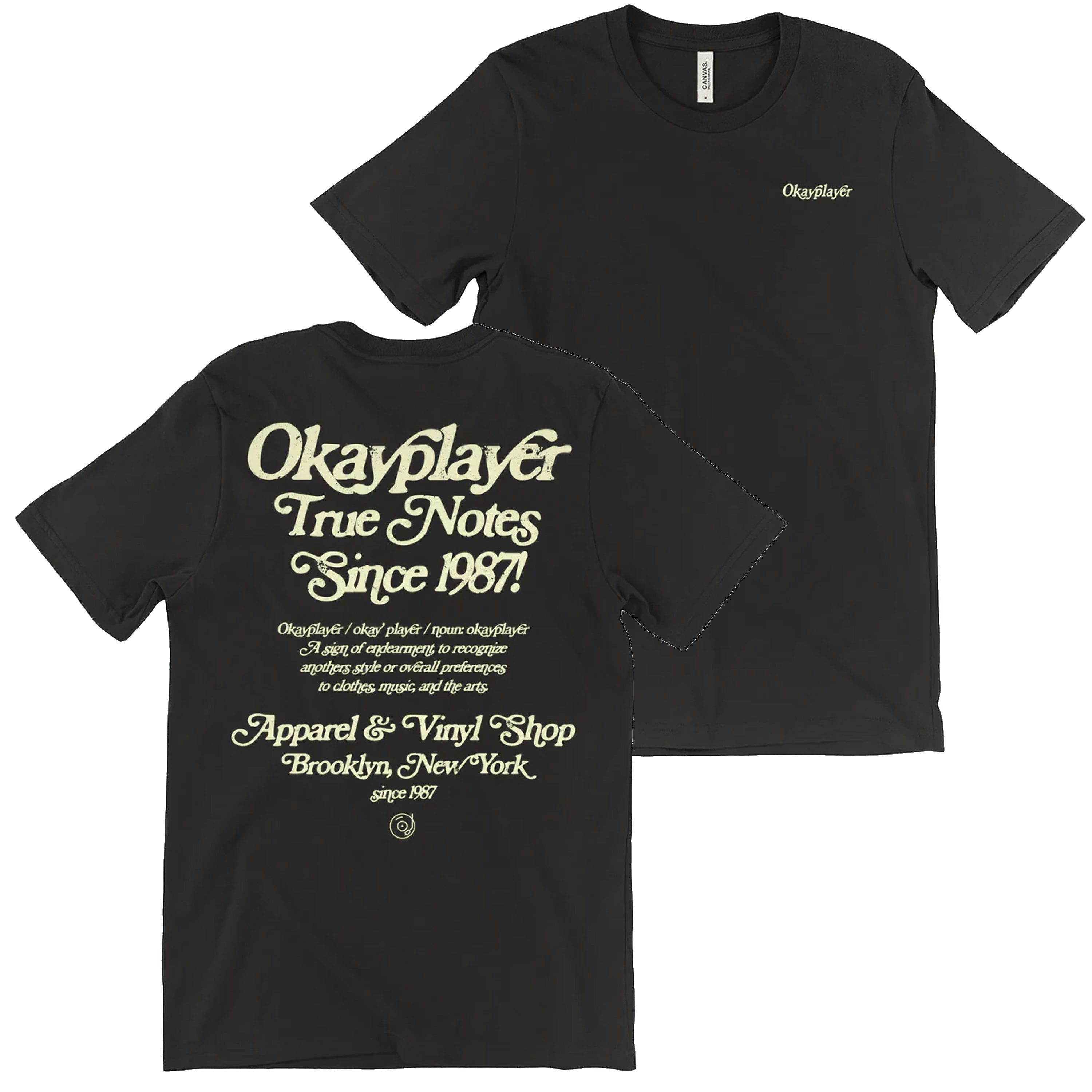 OKAYPLAYER True Notes Black T-Shirt